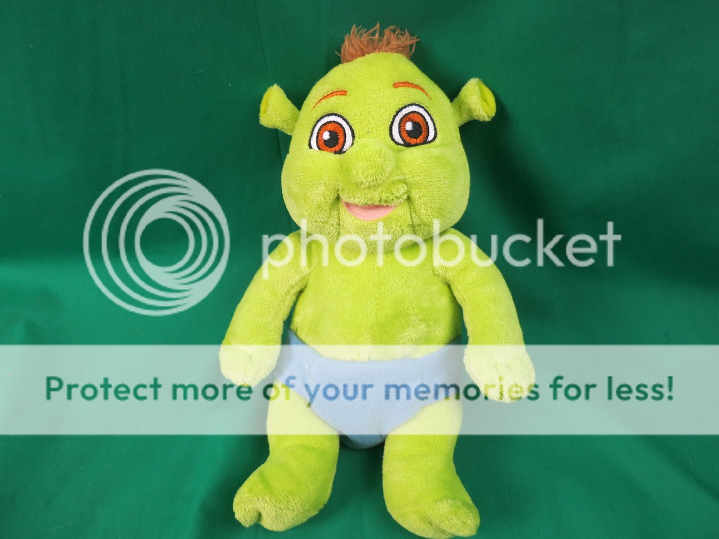 PLUSH SHREK 3 BABY BOY OGRE STUFFED ANIMAL 2 CUTE BLUE DIAPER DOLL ...