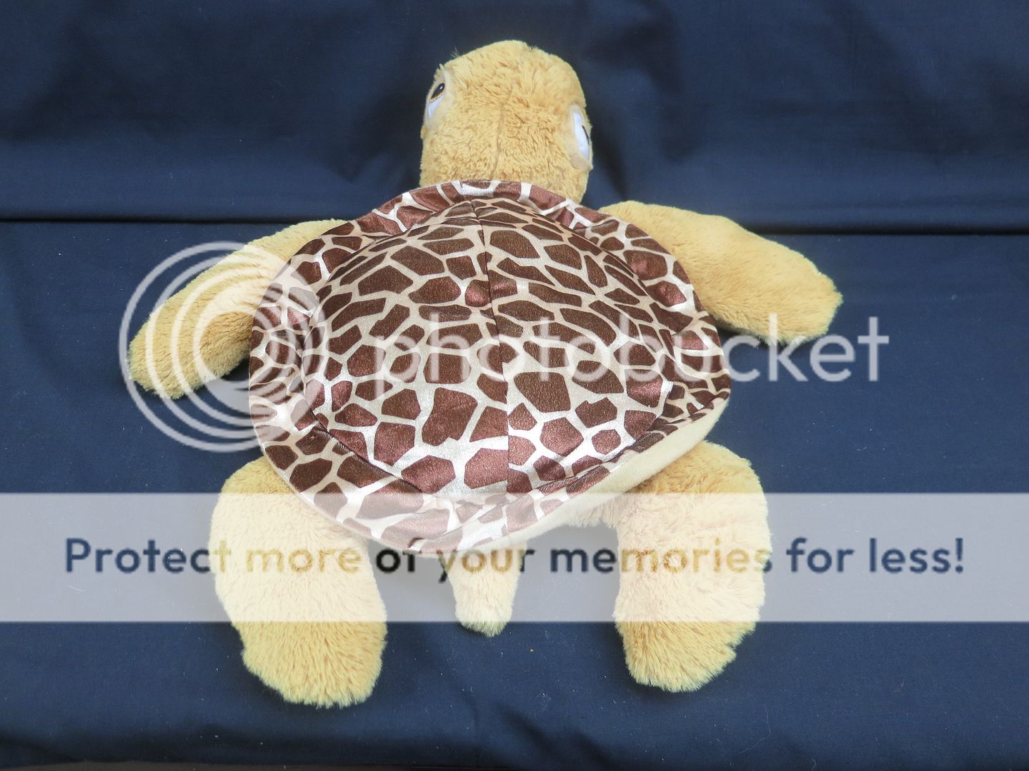 BIG LIFELIKE SEA TURTLE BROWN GOLD SHELL TORTOISE PLUSH STUFFED ANIMAL ...