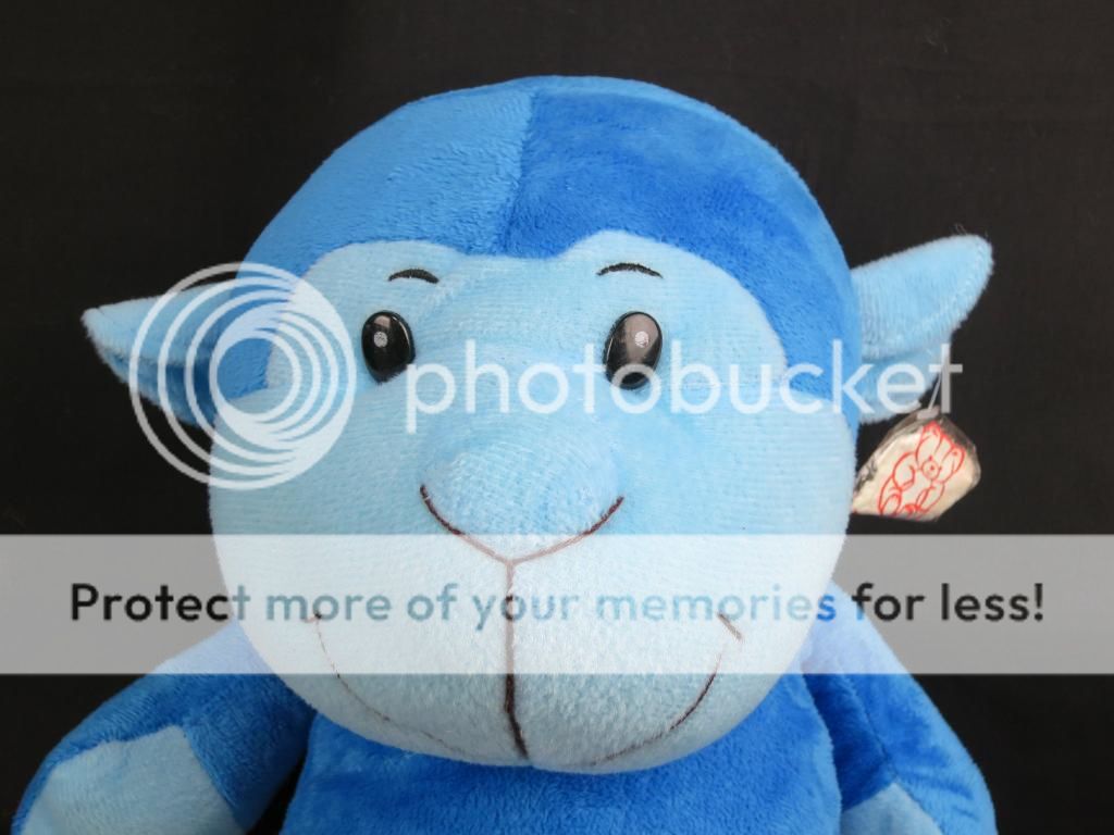 NEW BIG BABY DIAPER BLUE MONKEY SMILING SOFT ADORABLE PLUSH STUFFED ...